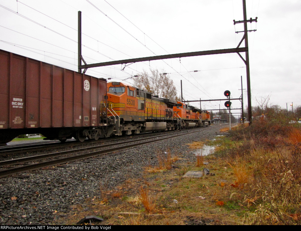 BNSF 5530, 9313, and 5295